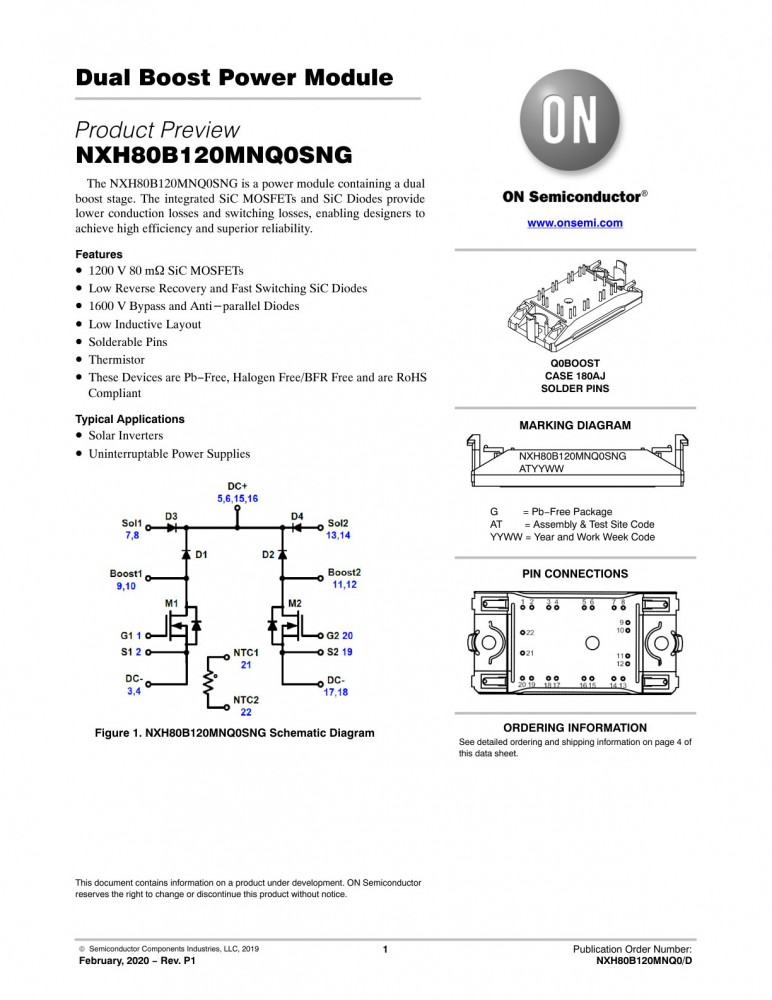 NXH80B120MNQ0SNG datasheet page 1