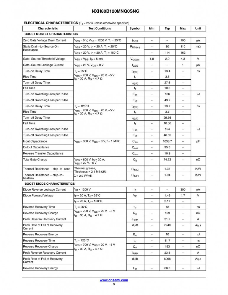 NXH80B120MNQ0SNG datasheet page 3