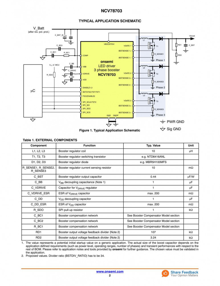 NCV78703 technical document page 2