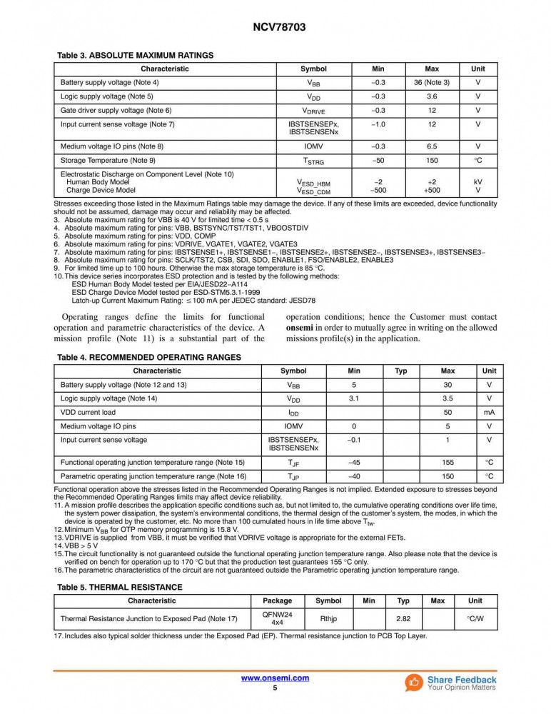 NCV78703 technical document page 5