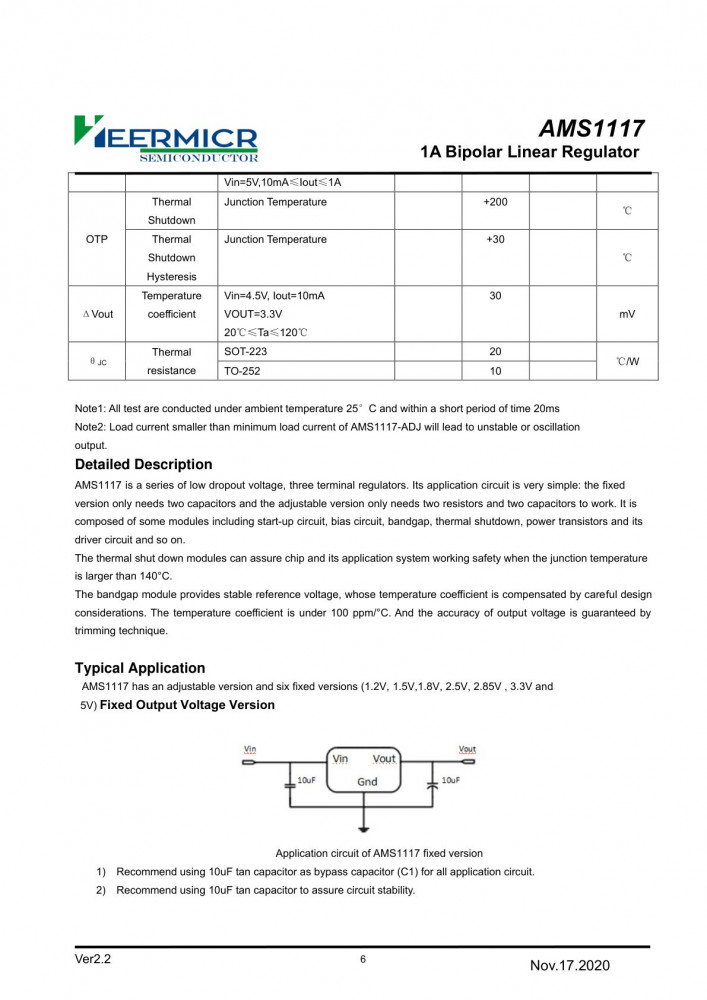 AMS1117-3.3 datasheet page 6