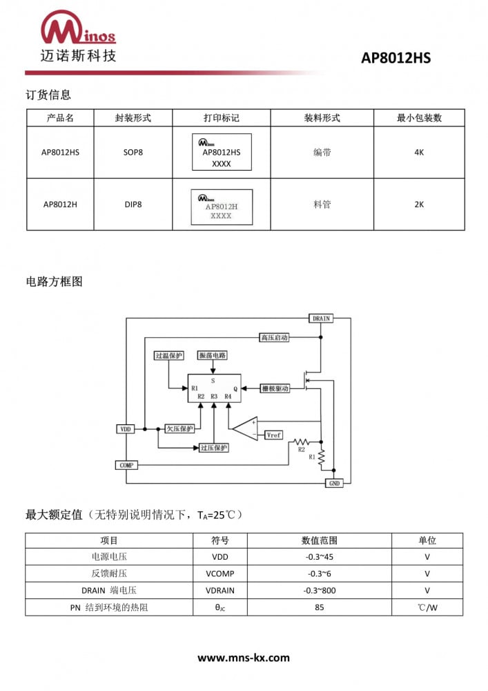 AP8012HS datasheet page 2