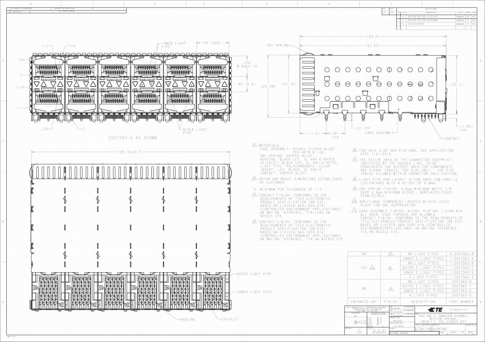 TE Connectivity 1-2007562-8 drawing page 1