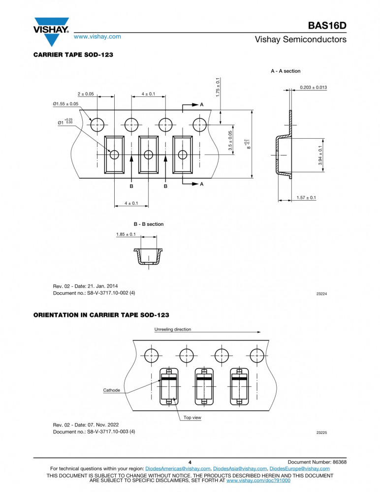 BAS16D technical document page 4