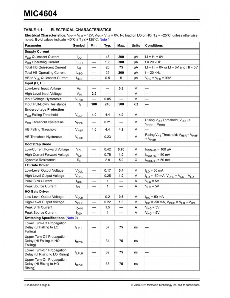 MIC4604 datasheet page 4