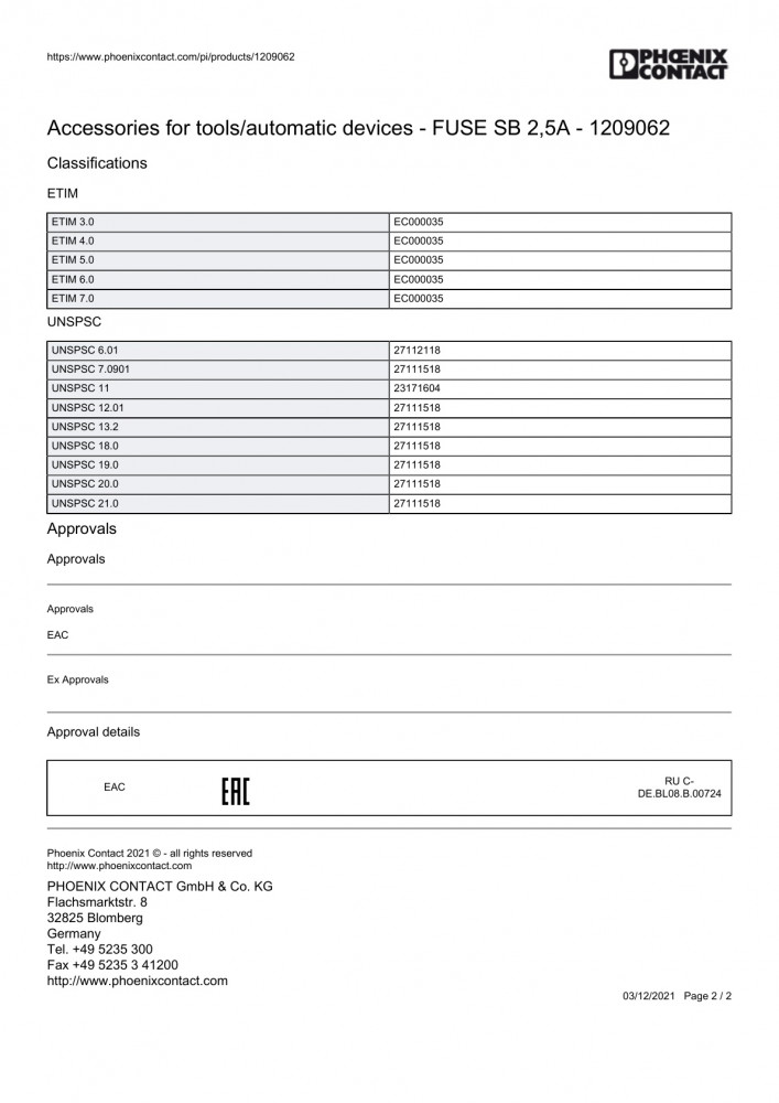 Phoenix Contact 1209062 product document page 2