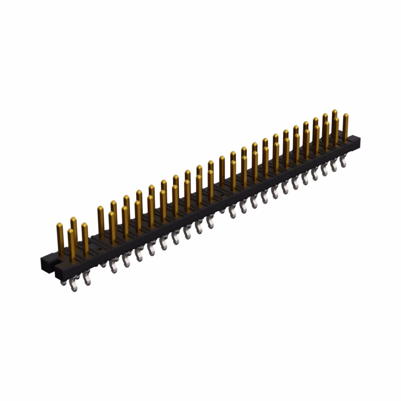 2.00mm Pitch Milli-Grid Straddle Mount Header, 50 Circuits (voids at circuits 5, 6, 26), 0.38µm Gold (Au) Selective Plating, Lead-Free for sale