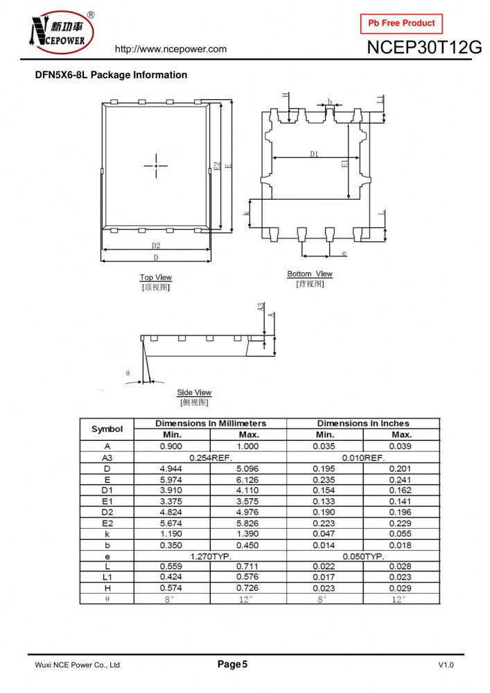 NCEP30T12G datasheet page 5