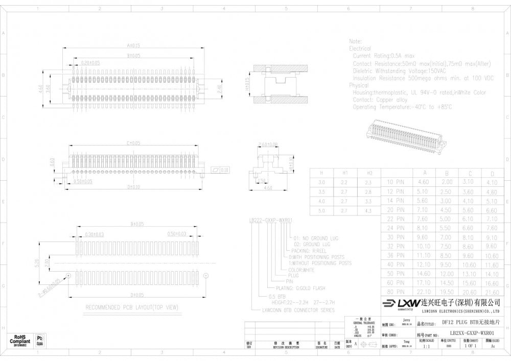 LXWCONN LB223-G80S-W0R02 document page 1