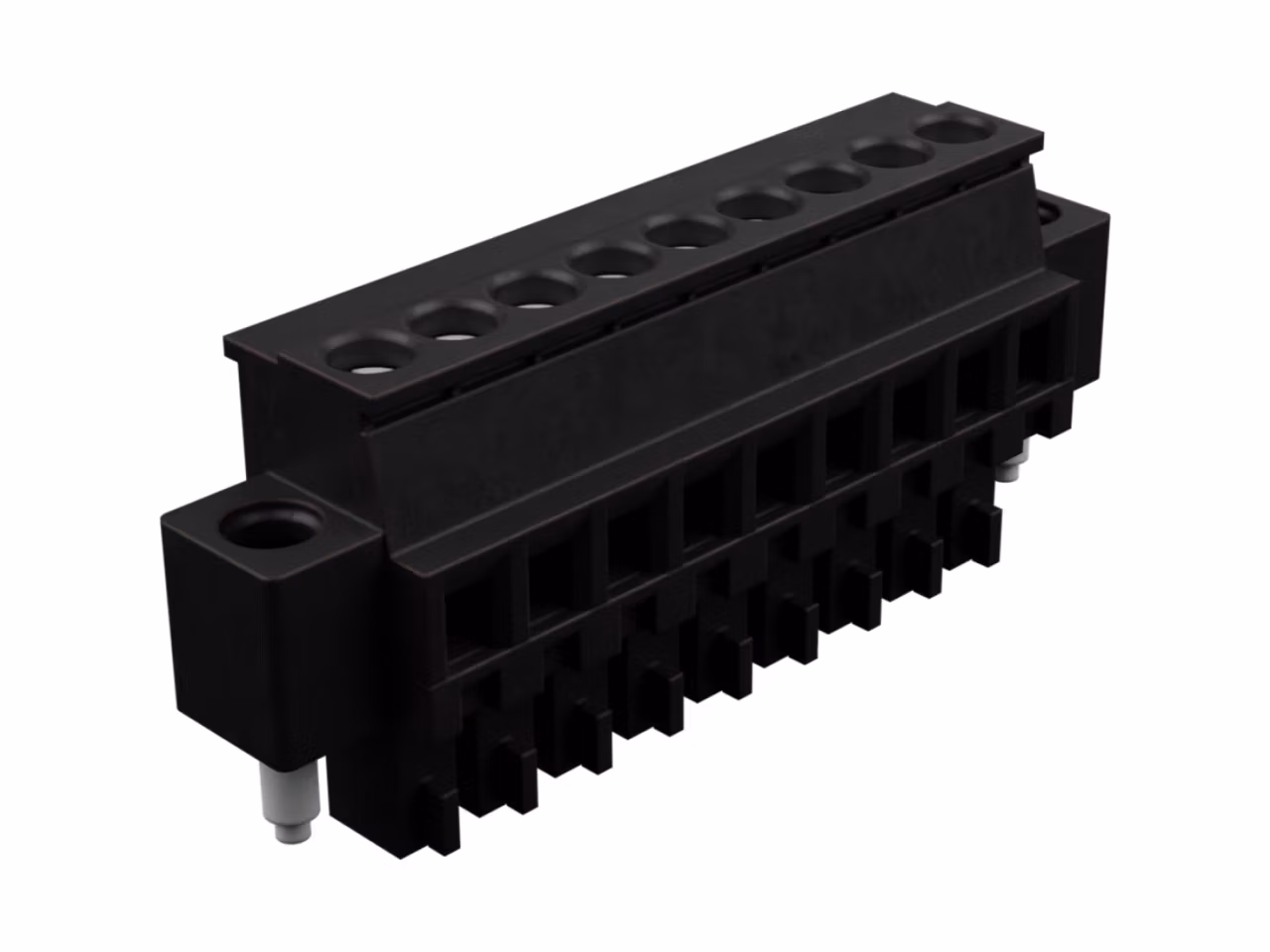 3.81mm Pitch Eurostyle Vertical Plug, with Retention Screws and Standard Imprinting, Front Wire Entry, Black, 9 Circuits for sale