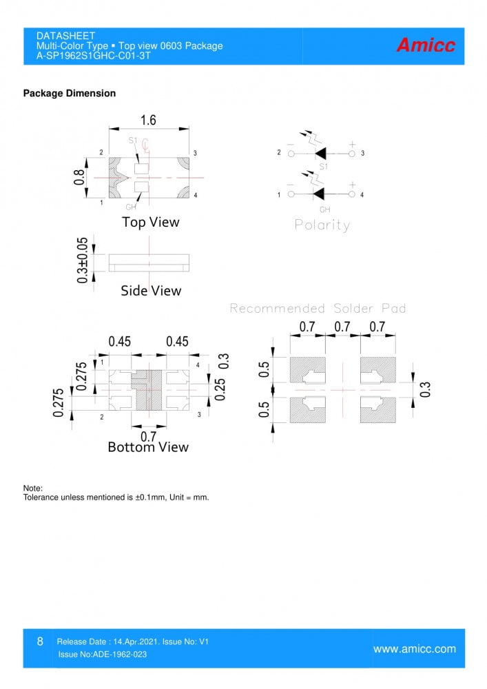 A-SP1962S1GHC-C01-3T datasheet page 8