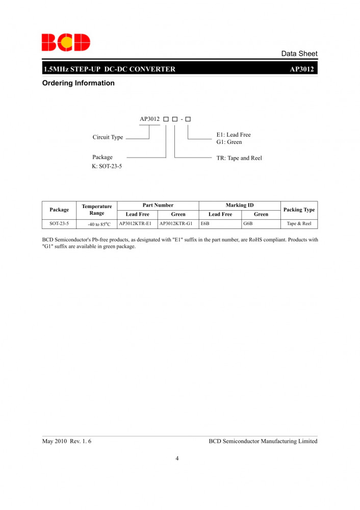 AP3012 datasheet page 4