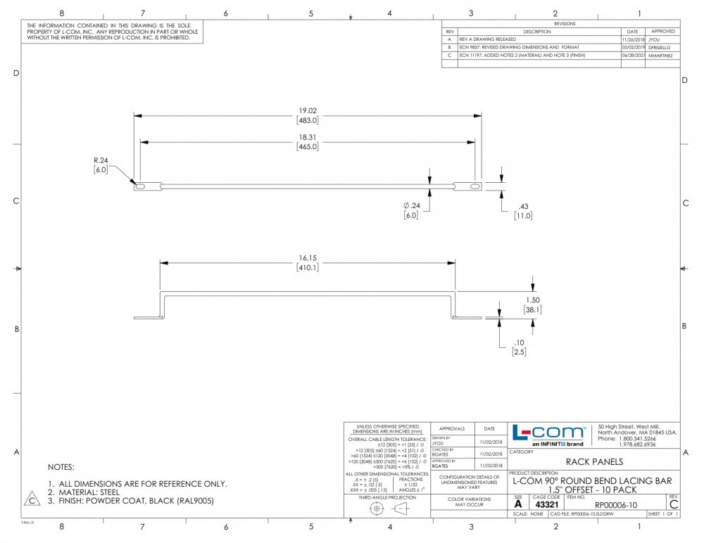 L-com RP00006-10 technical document page