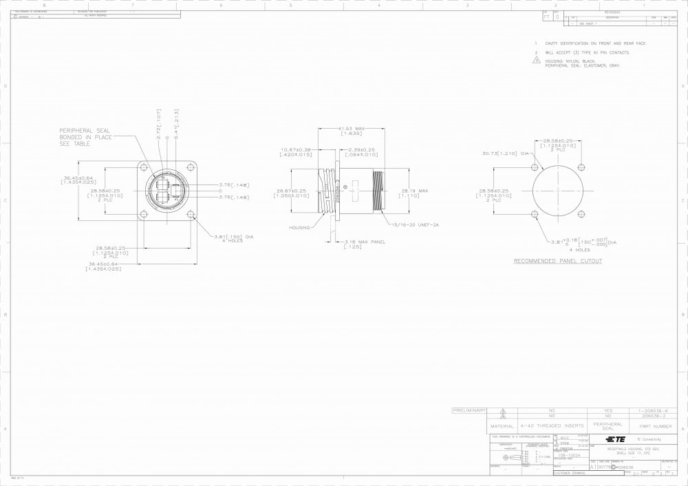TE Connectivity 206036 customer drawing page 2