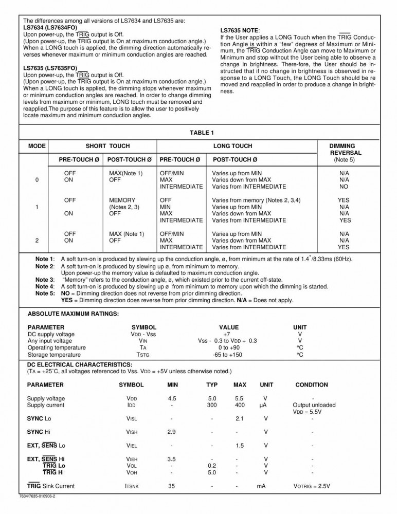 LS7634FO-S datasheet page 2
