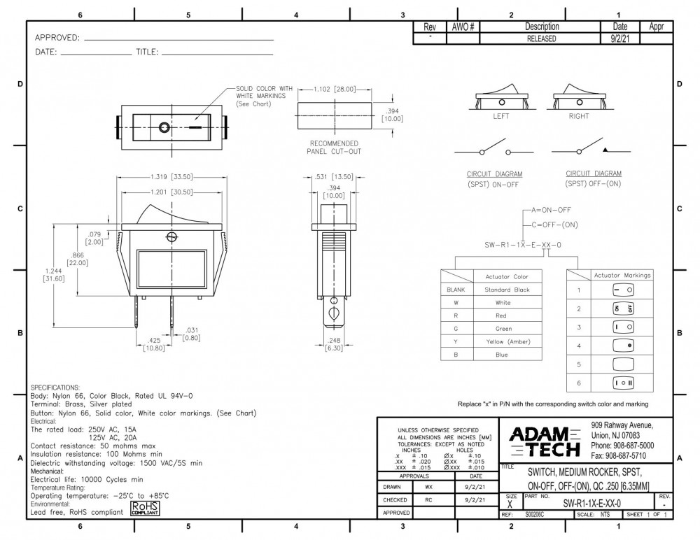 ADAM TECH SW-R1-1X-E-XX-0 product documentation image