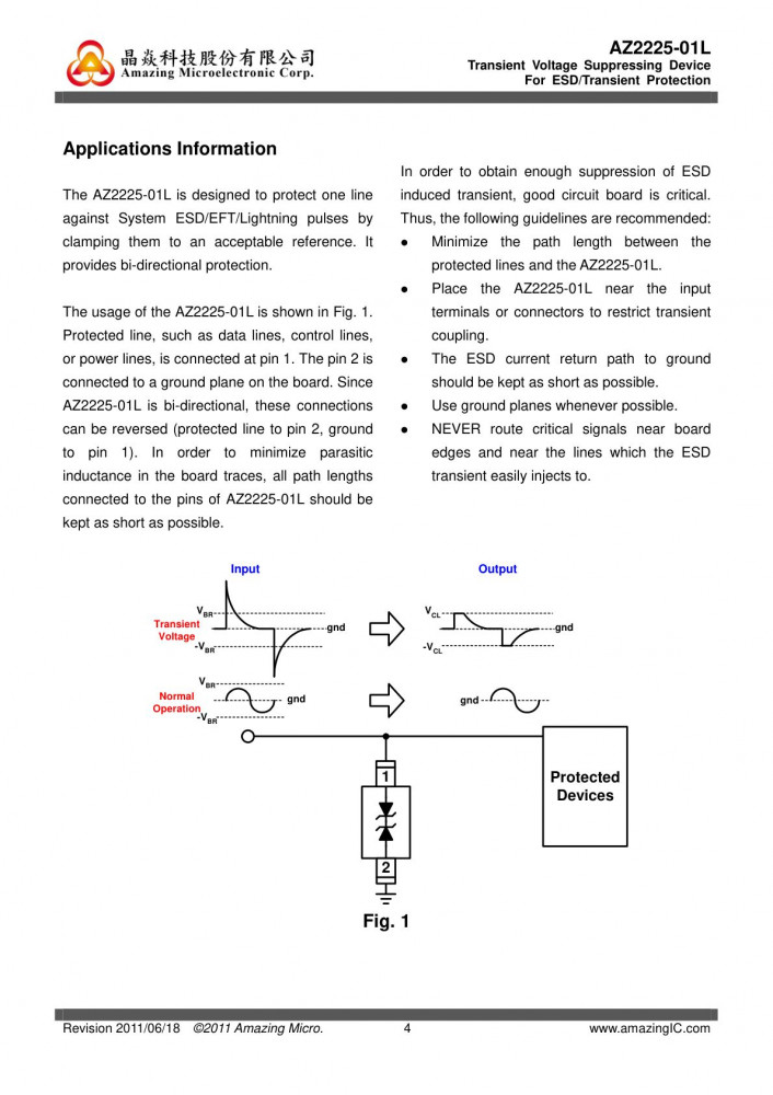 AZ2225-01L datasheet page 4