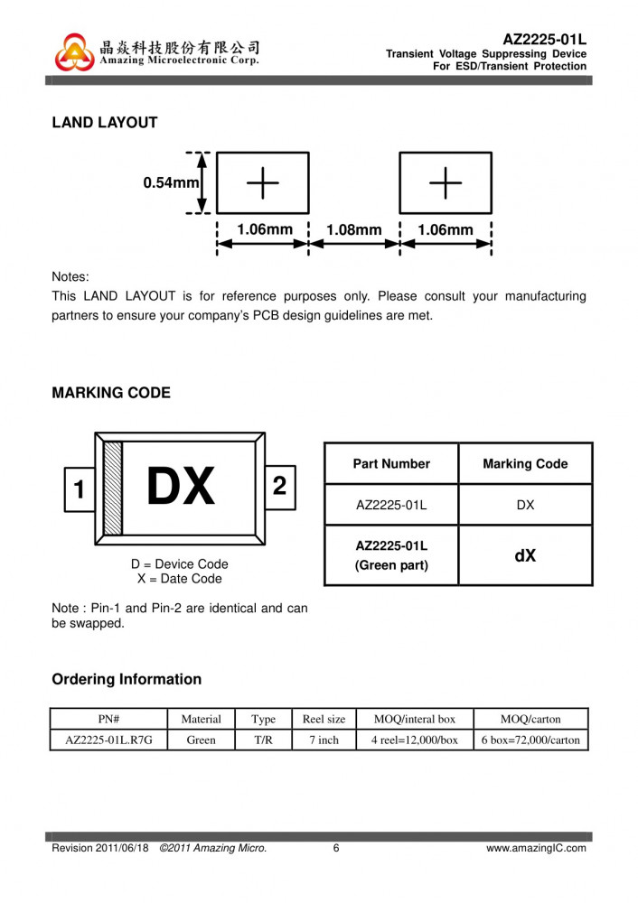 AZ2225-01L datasheet page 6