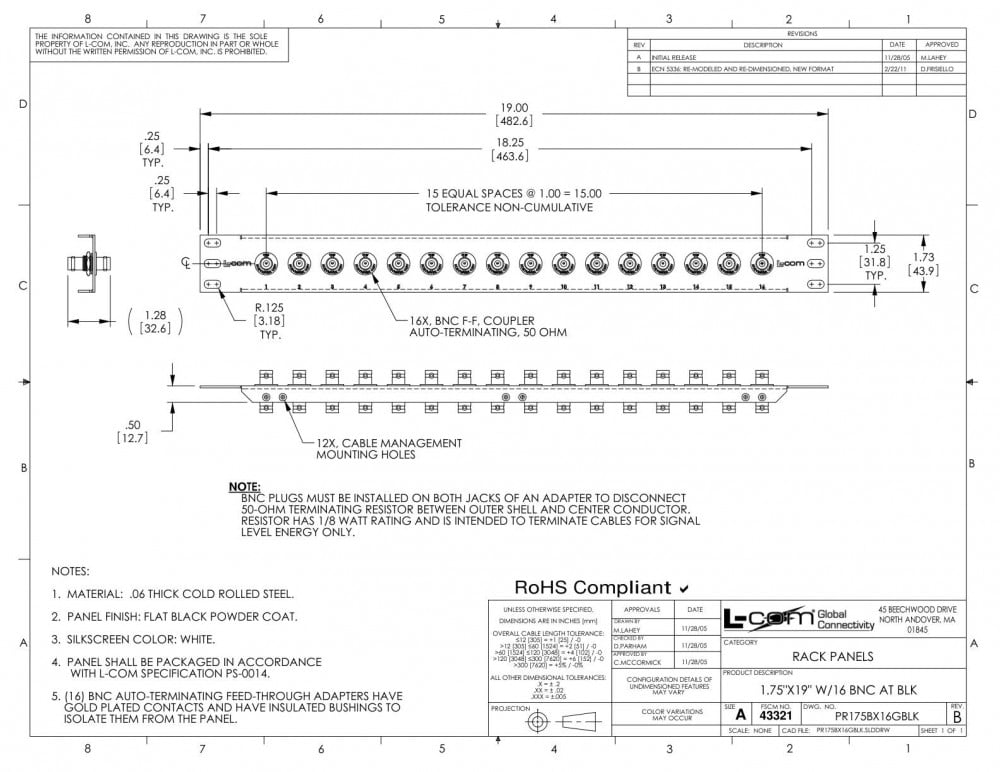 PR175BX16GBLK technical document preview