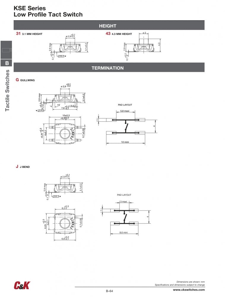 KSEK43GLFS datasheet page 2