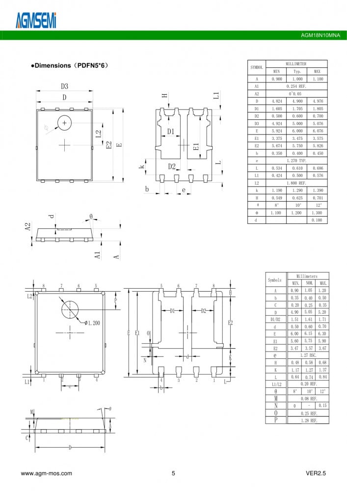 AGM18N10MNA datasheet page 5