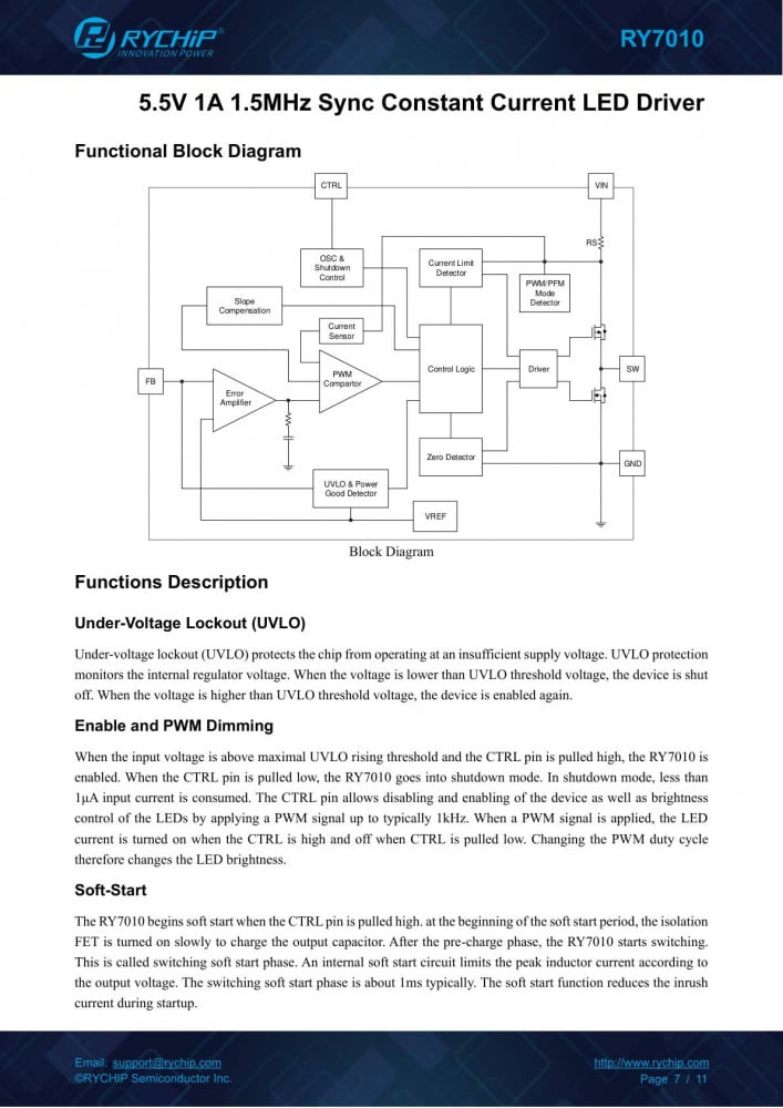 RY7010 datasheet page 7
