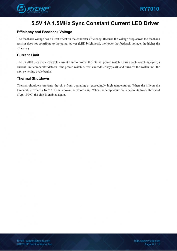 RY7010 datasheet page 8