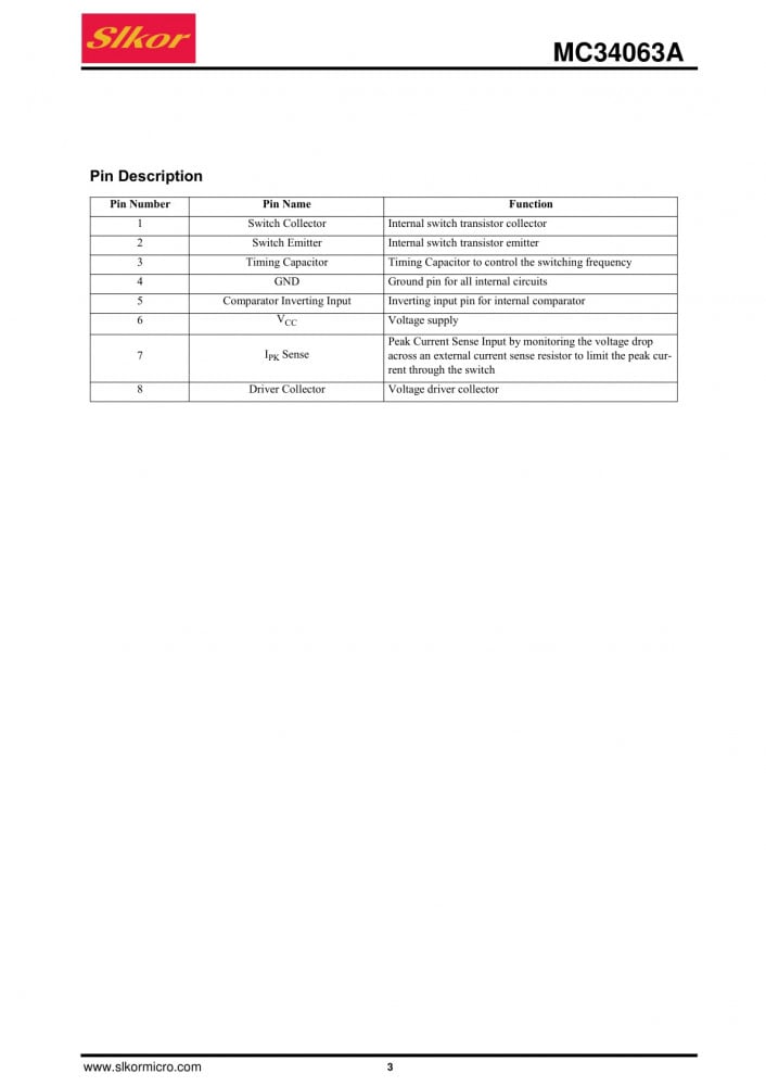 MC34063A datasheet page 3