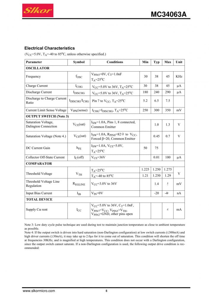 MC34063A datasheet page 5