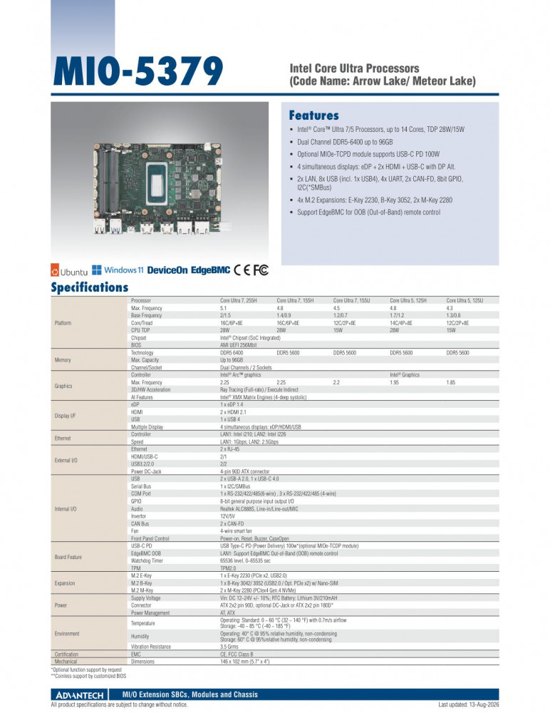 MIO-5379 product document, page 1
