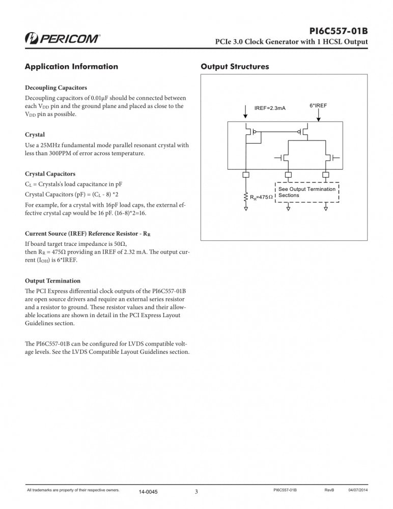 PI6C557-01BZHIEX datasheet page 3