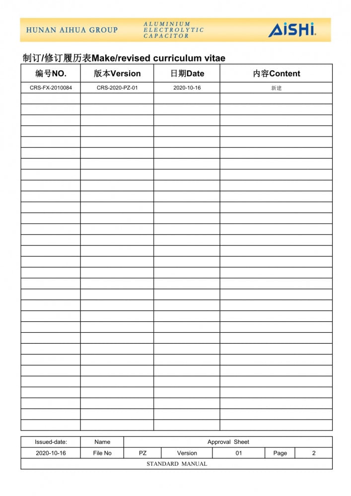 AISHI PZ specification page 2