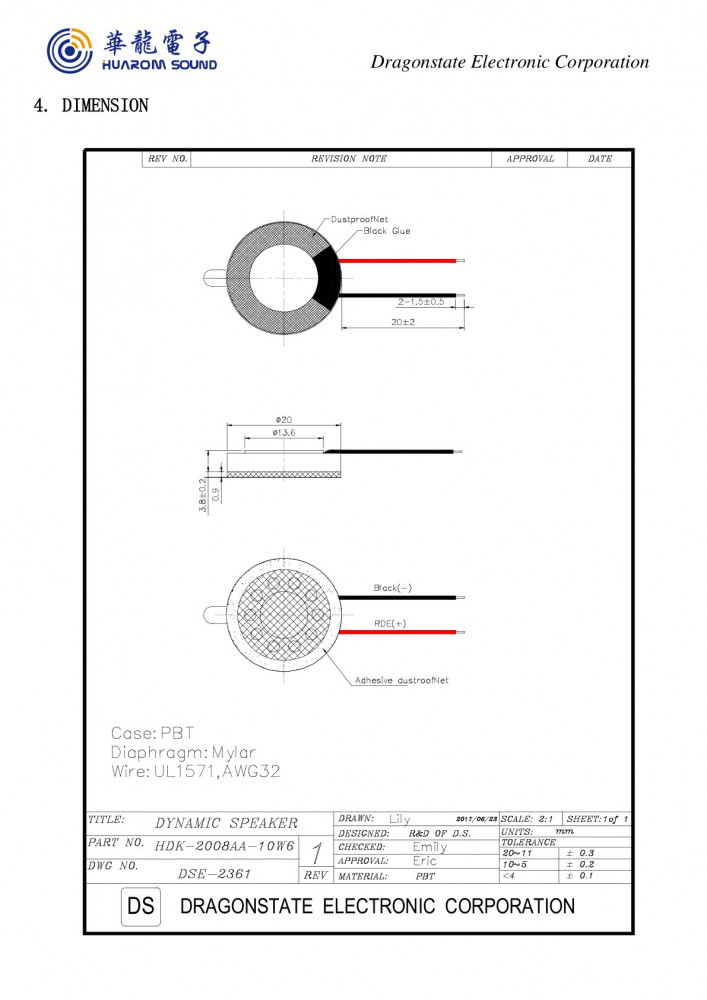 HDK-2008AA-10W6 specification page 5