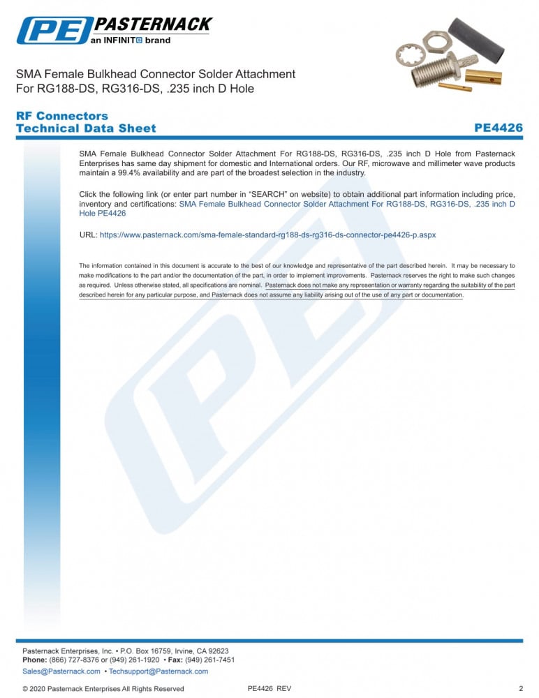 PE4426 technical drawing page 2