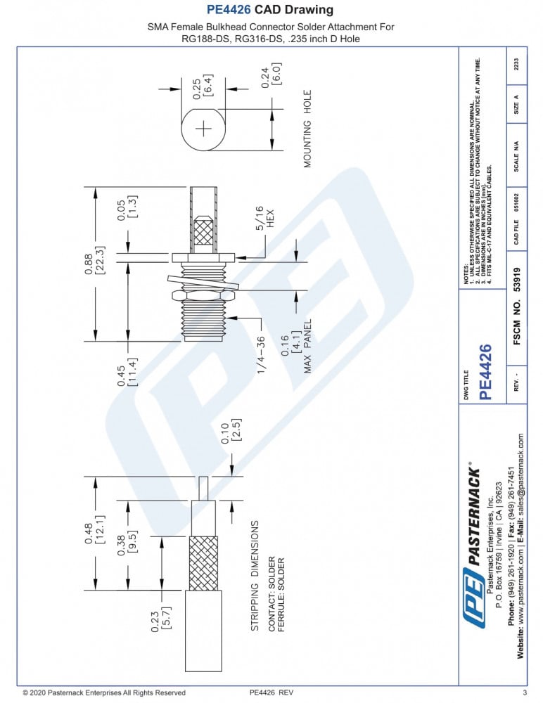 PE4426 mounting drawing page 3