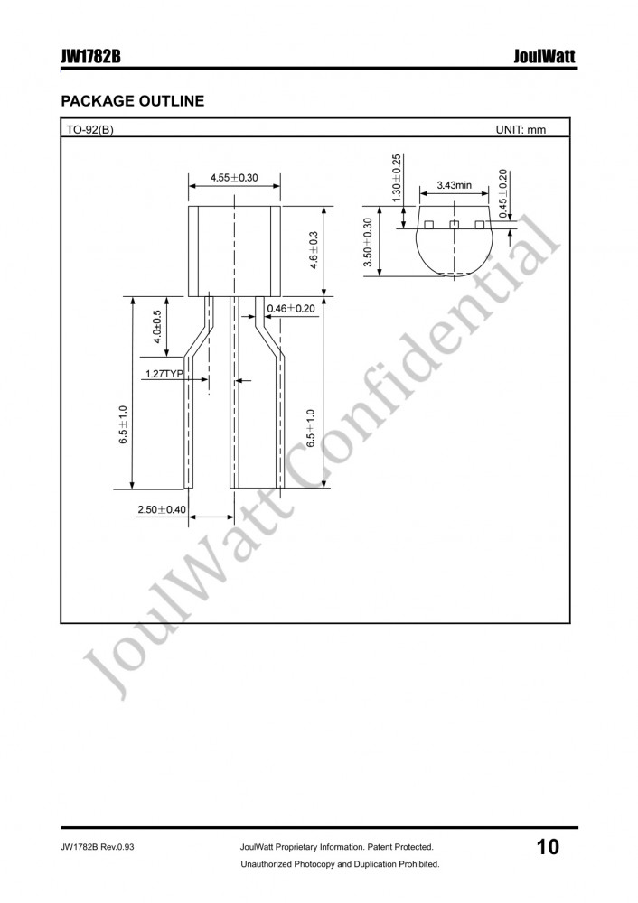 JW1782B datasheet page 10