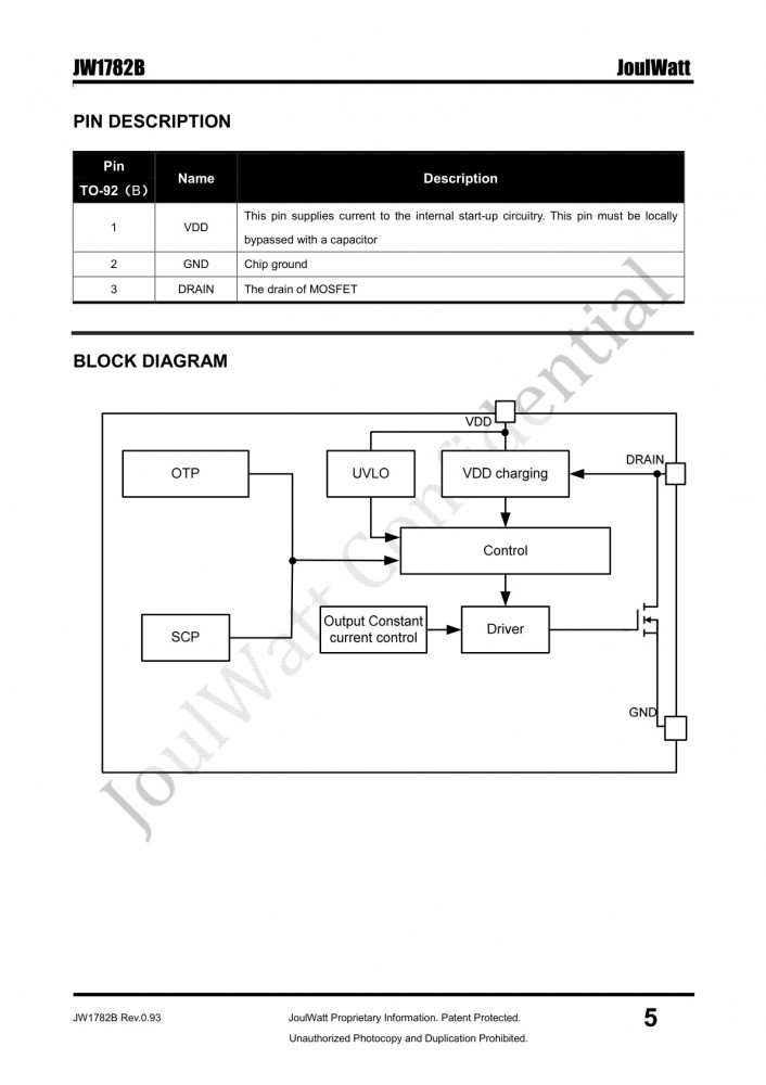 JW1782B datasheet page 5