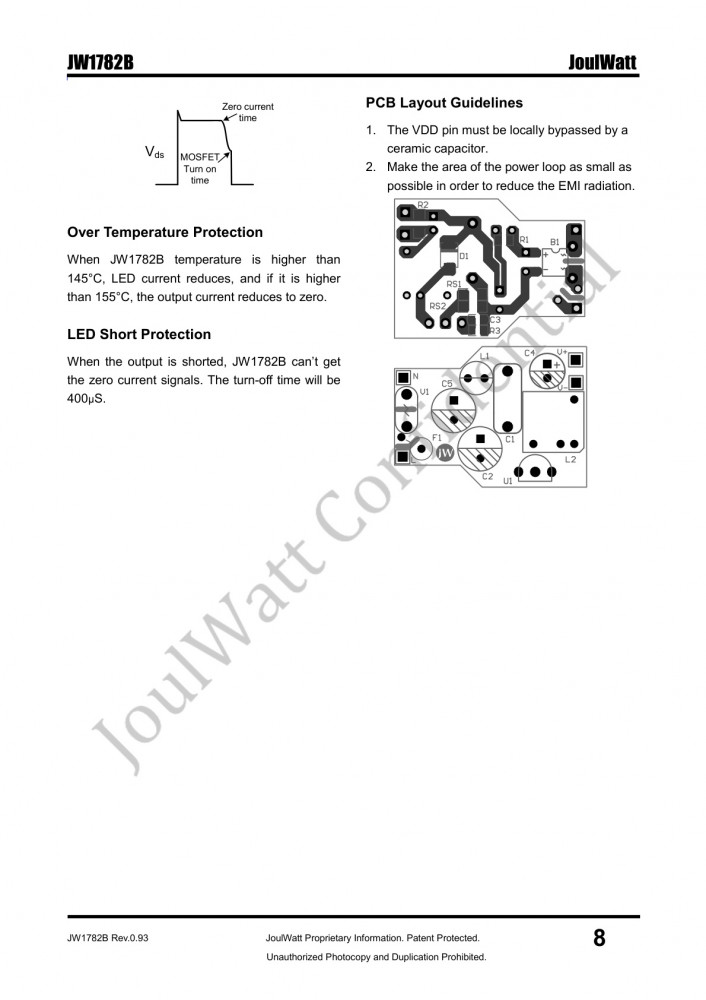 JW1782B datasheet page 8
