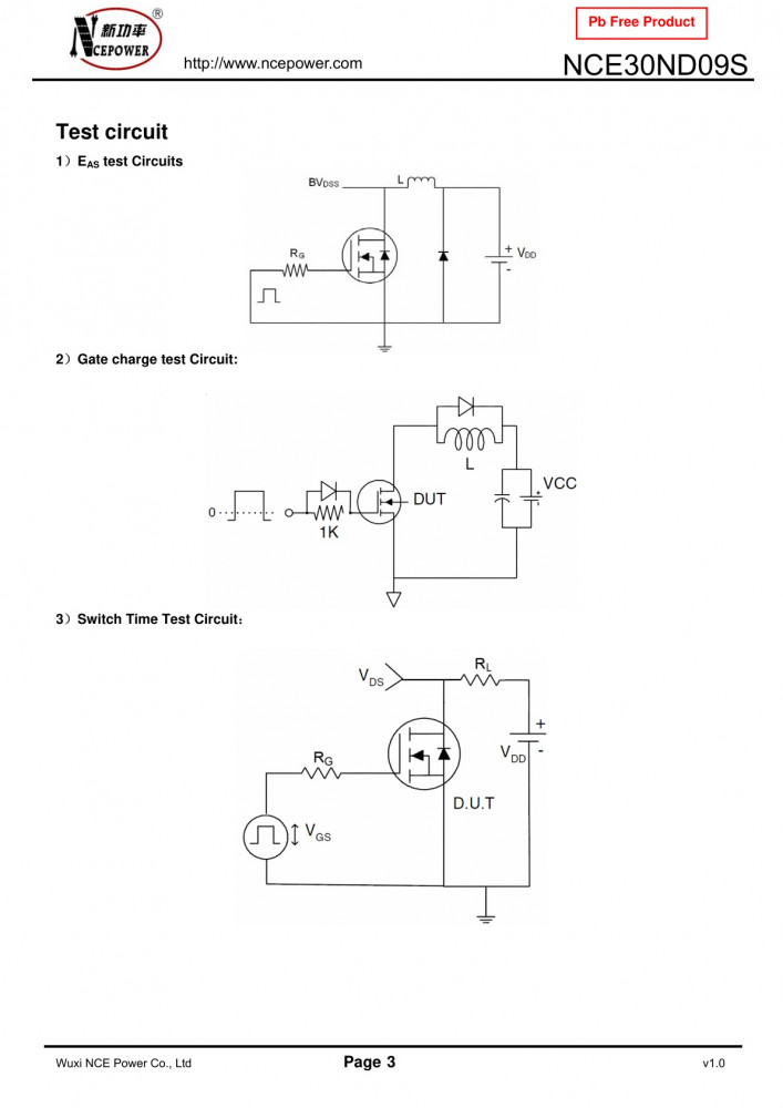 NCE30ND09S datasheet page 3