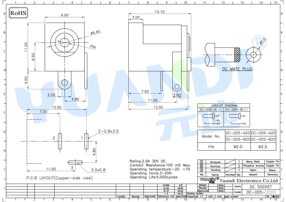 DC-005-A25 product document image