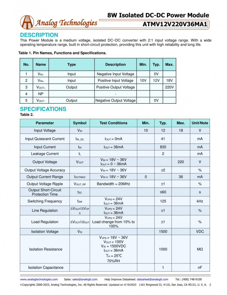 ATMV12V220V36MA1 datasheet page 2