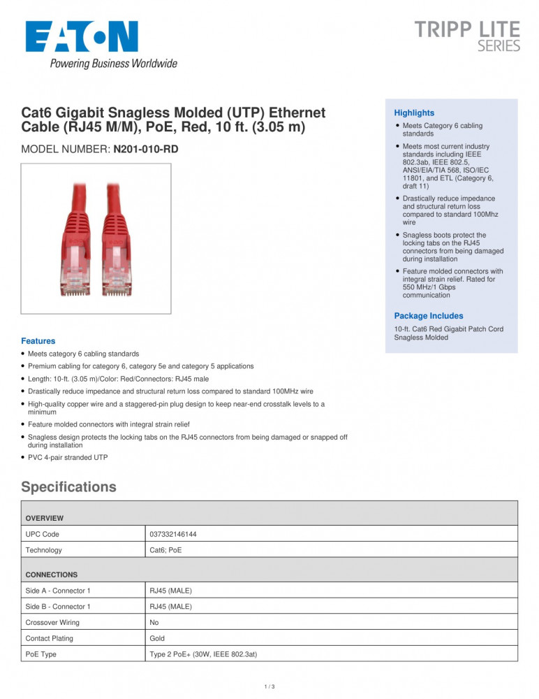 N201-010-RD technical document page 1