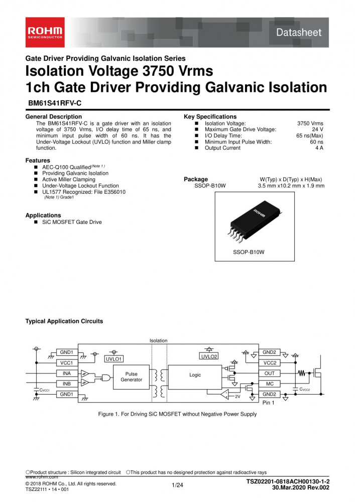 BM61S41RFV-CE2 datasheet page 1