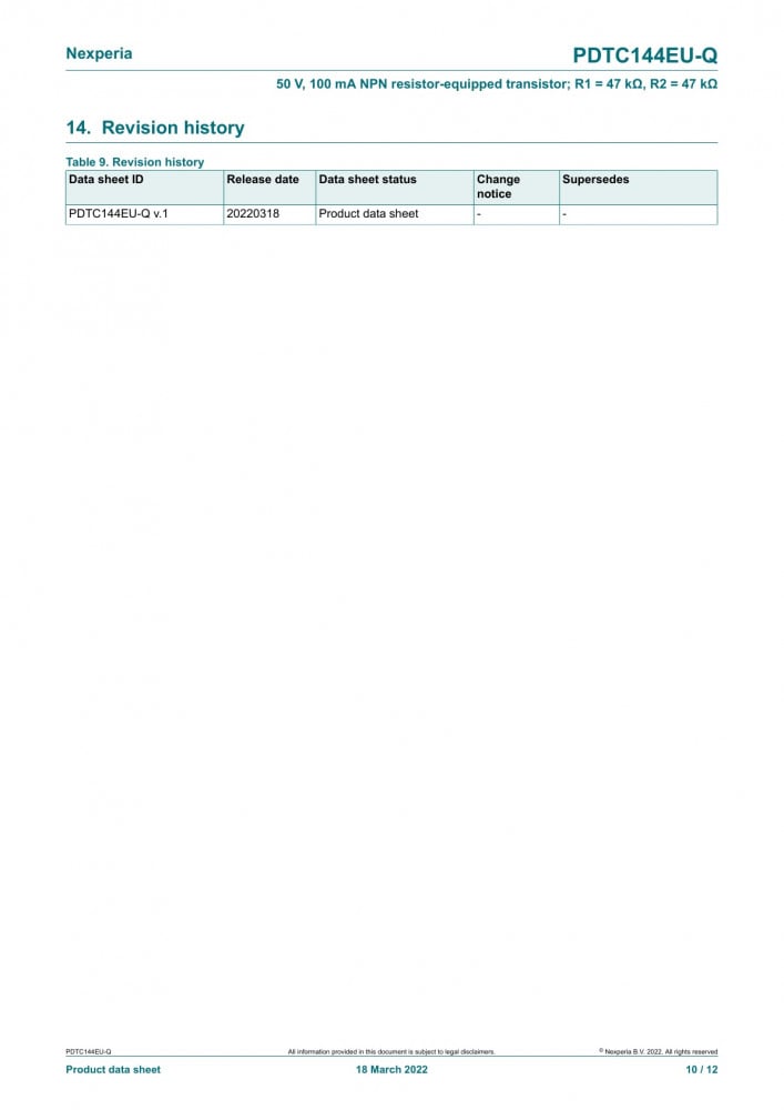 PDTC144EU-QX datasheet page 10
