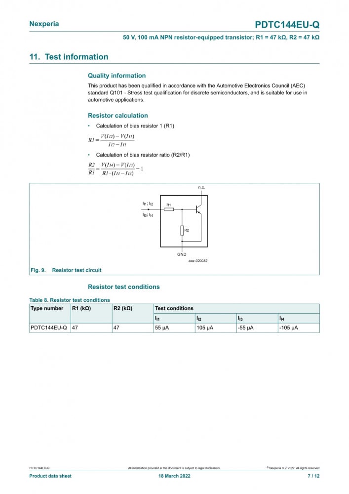 PDTC144EU-QX datasheet page 7