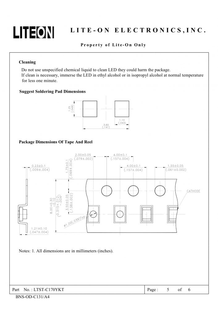 LTST-C170YKT datasheet page 5