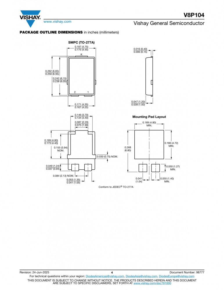 V8P104 datasheet page 4