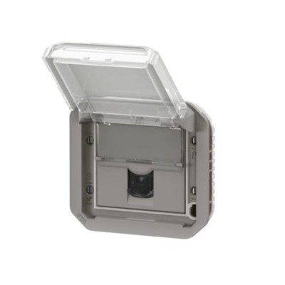 Plexo™ - RJ 45 socket category 6A STP IP55 with closed shutter IK07 Grey mechanism for sale