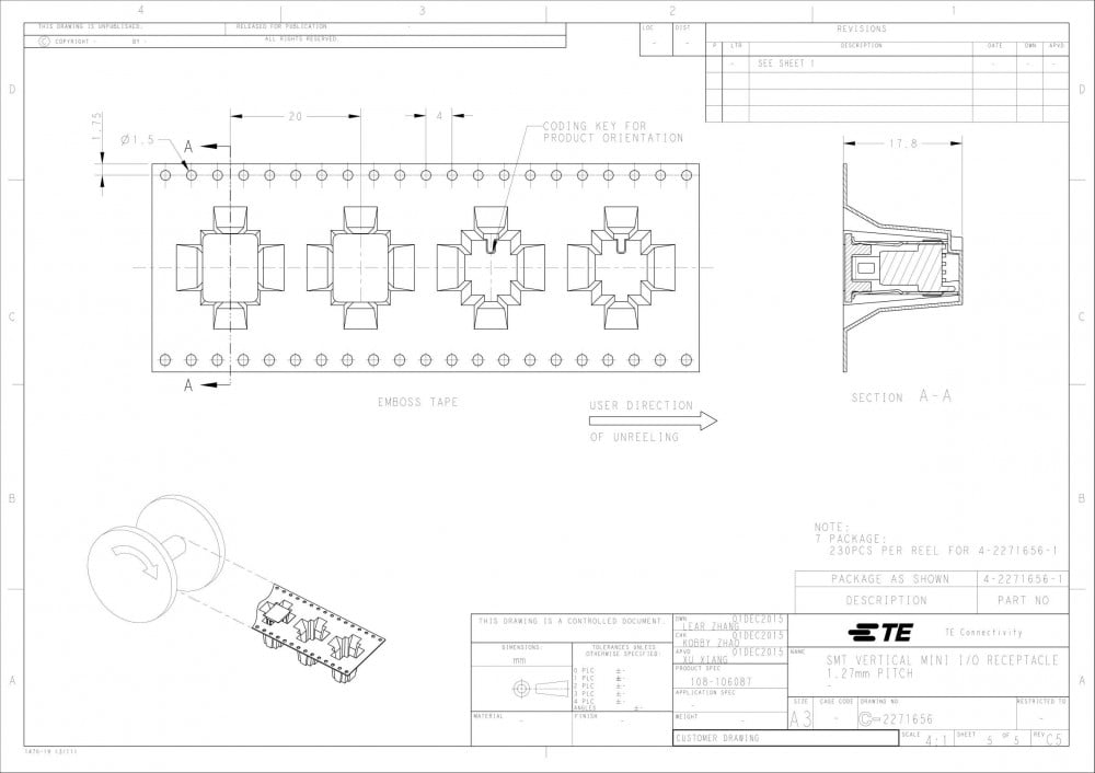 TE Connectivity drawing page 5