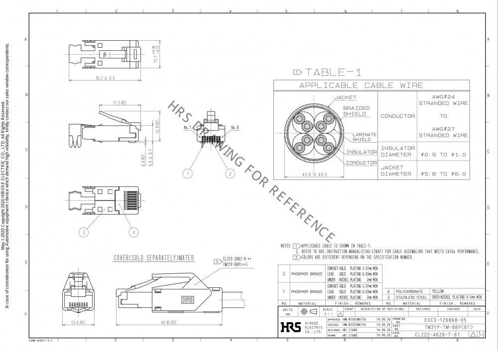 TM31P-TM-88P(61) technical drawing